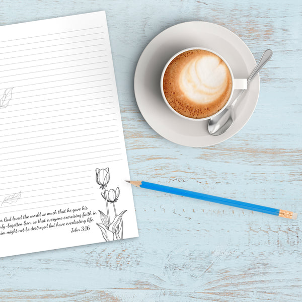 Letter Writing Paper - Digital Download - Memorial Set - Good News Gifts